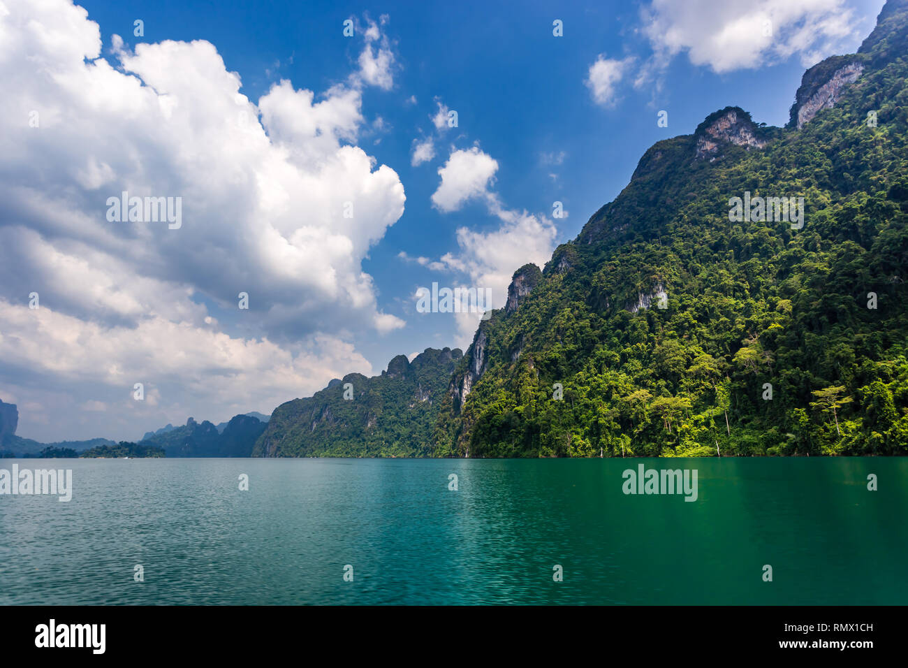Khao Sok National Park, Cheow Lan Lake, Surat Thani, Thailand at sunny ...