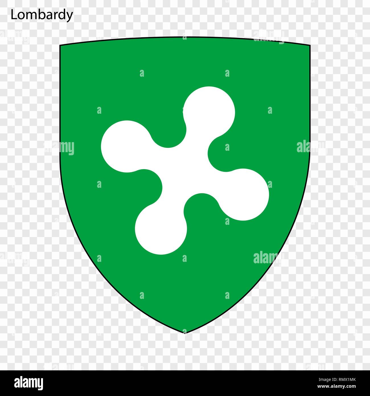 Emblem of Lombardy, province of Italy. Vector illustration Stock Vector ...