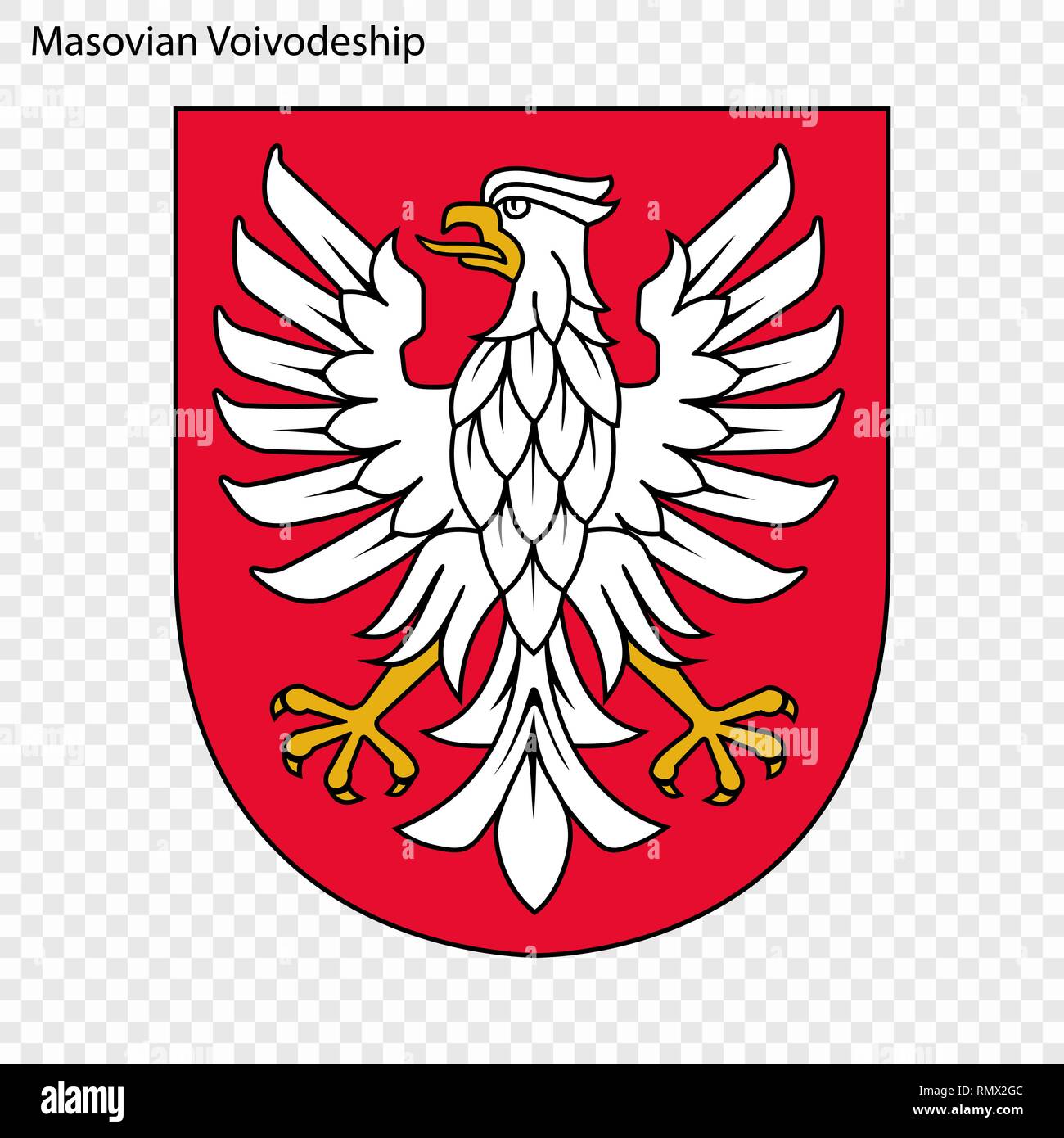 Emblem of Masovian Voivodeship, state of Poland. Vector illustration ...