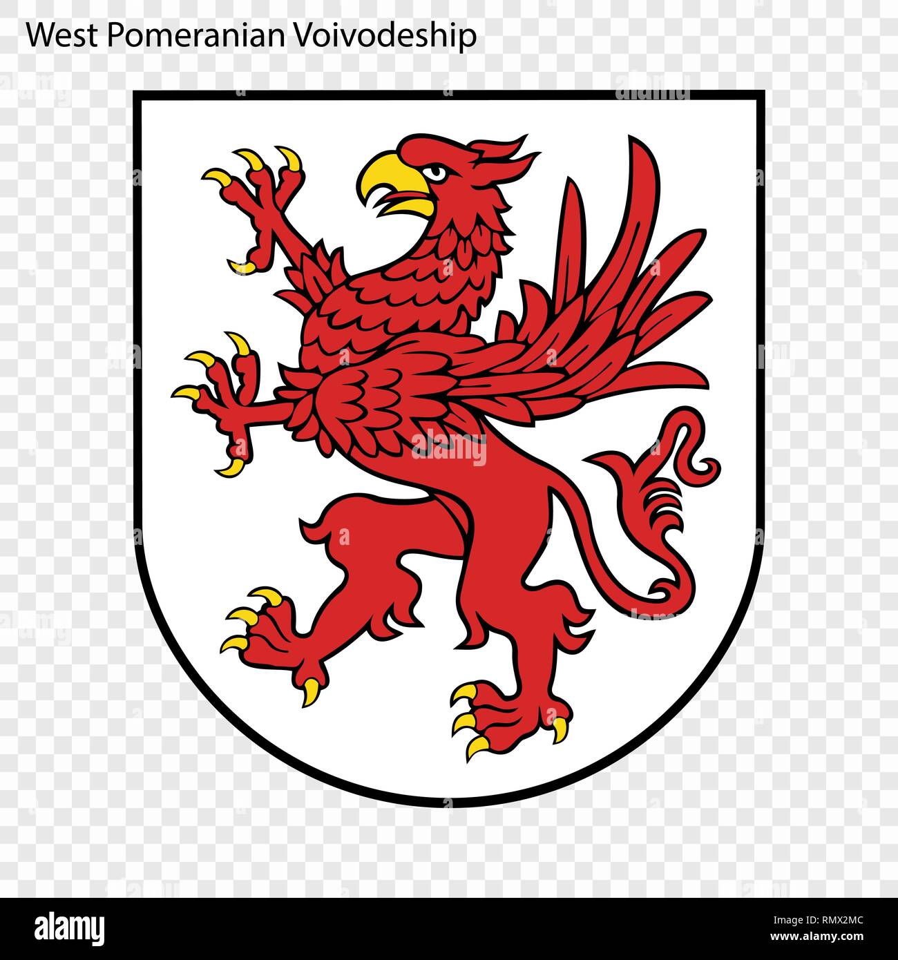 Emblem of West Pomeranian Voivodeship, state of Poland. Vector ...