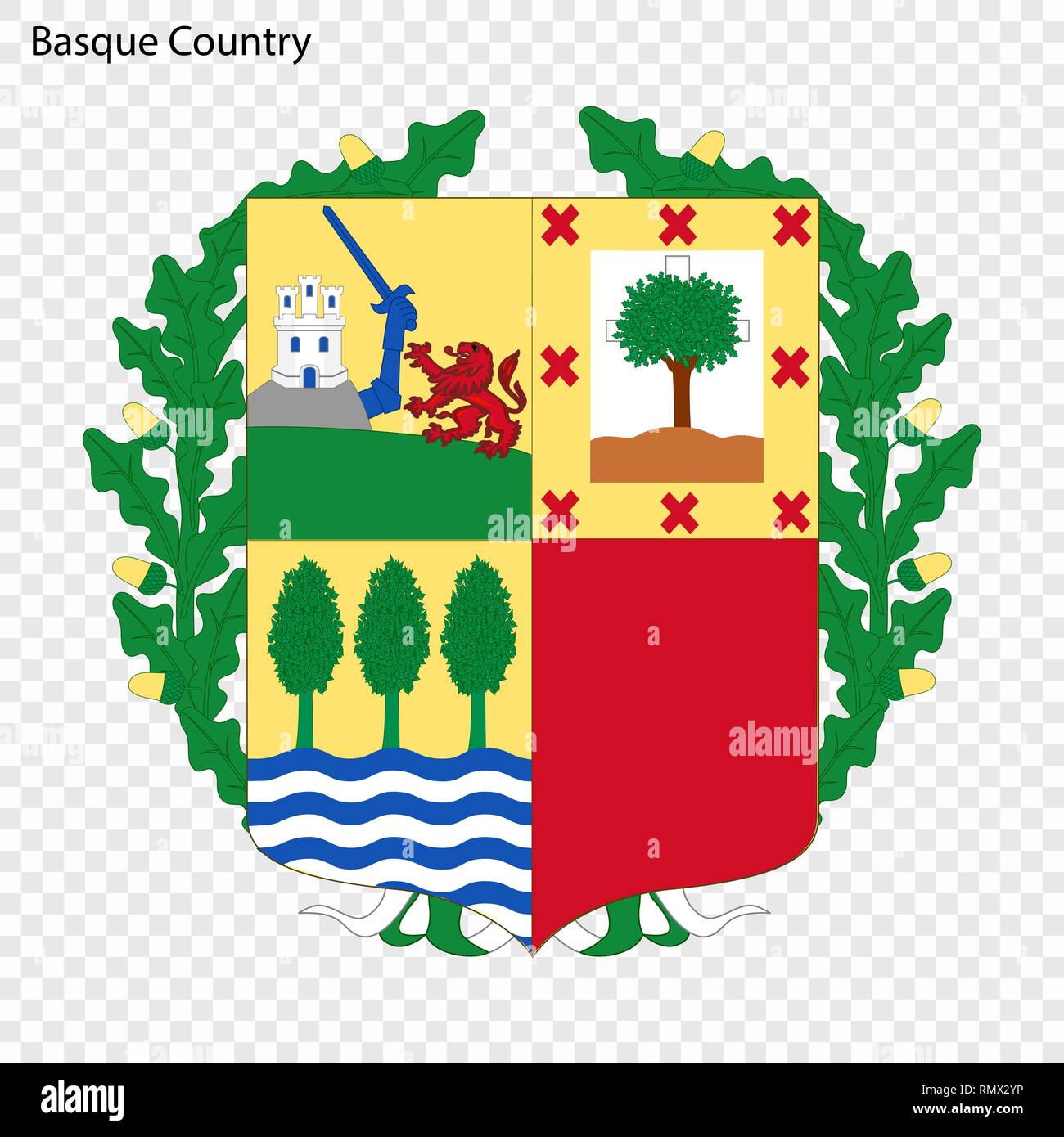 Emblem of Basque Country, province of Spain. Vector illustration Stock ...
