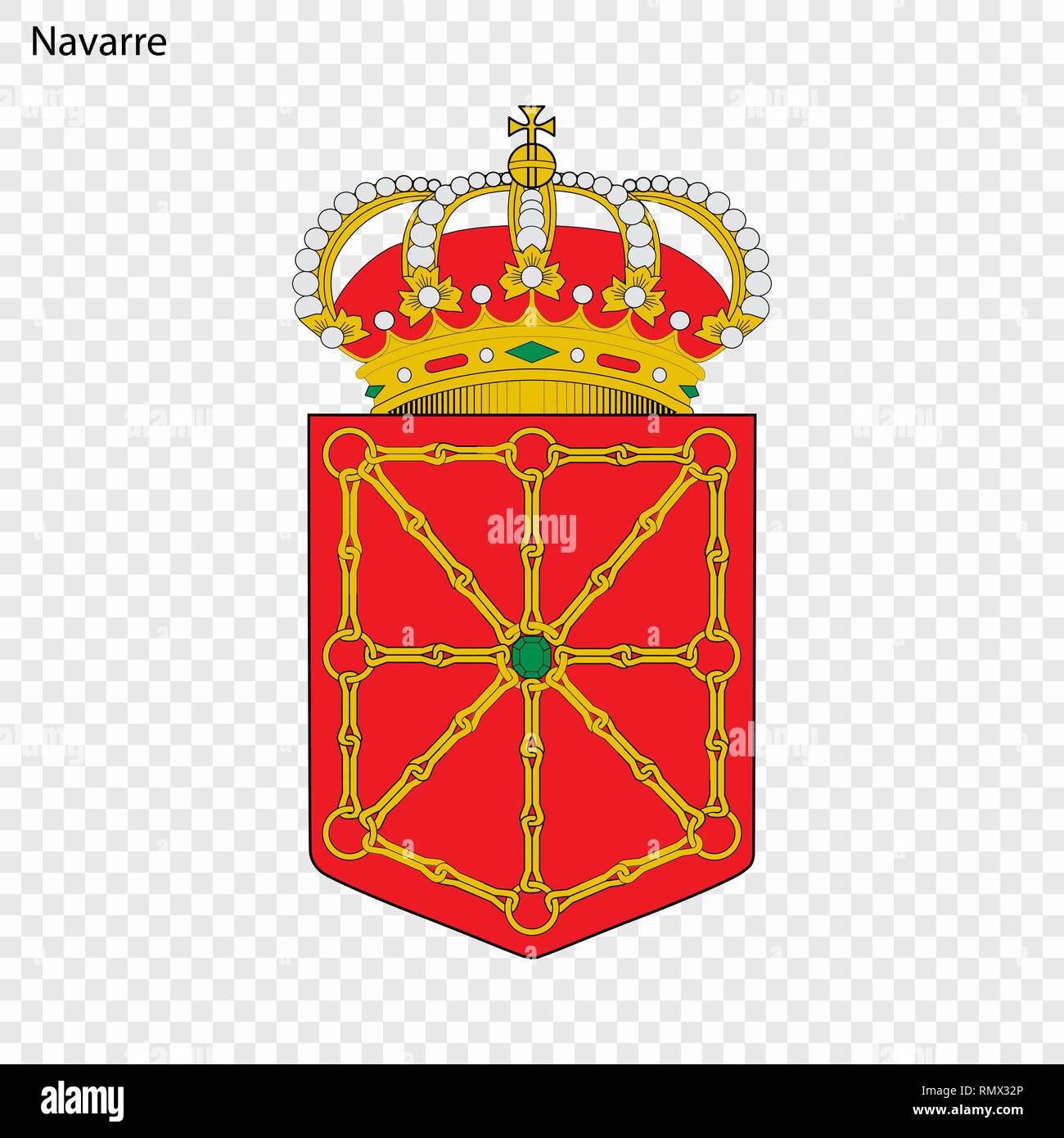 Emblem of Navarre, province of Spain. Vector illustration Stock Vector Image & Art - Alamy