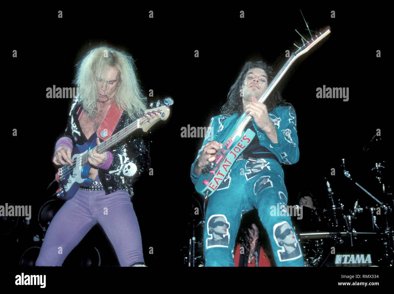 Bassist Billy Sheehan and guitarist Paul Gilbert of the hard rock band ...