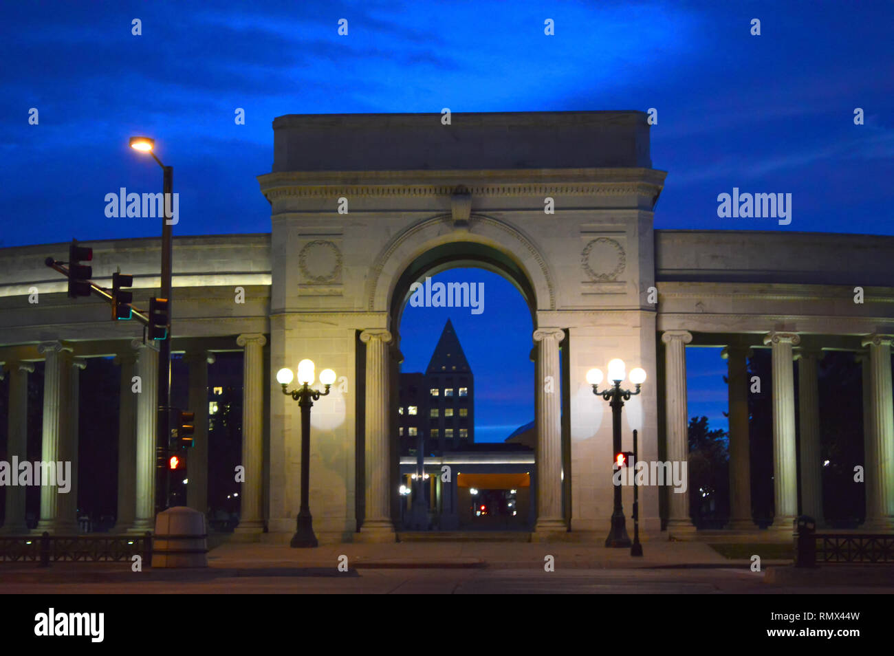 Denver colorado skyline night tall hi-res stock photography and images ...