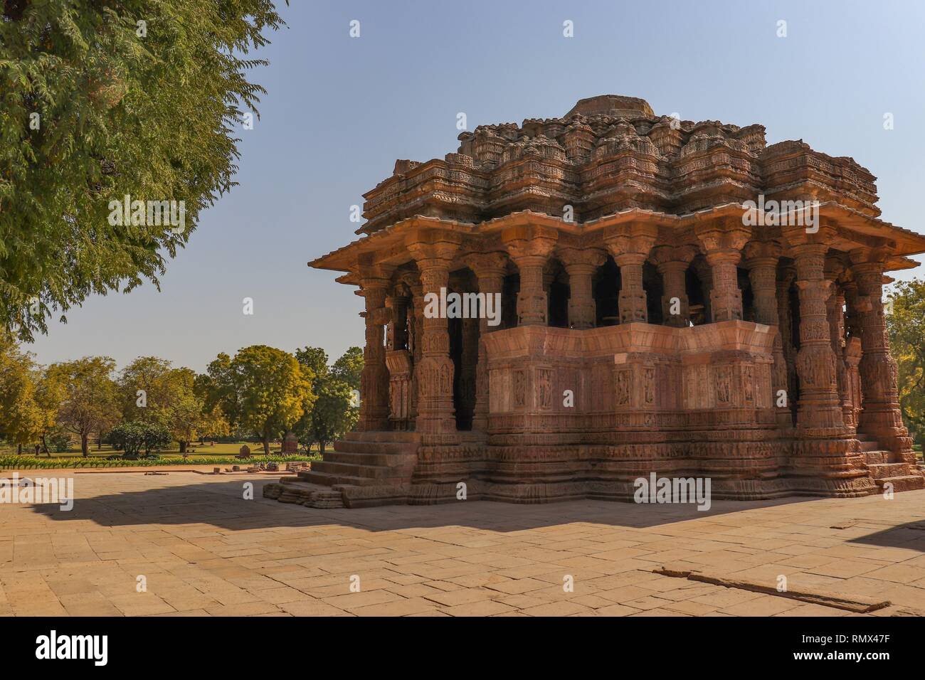 Architectural details of the Sun Temple,Modhera-Gujarat-India Stock ...