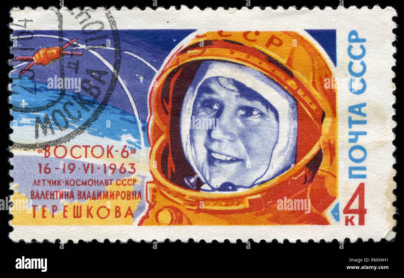Postage stamp from the Soviet Union in the Second Group Spaceflight ...