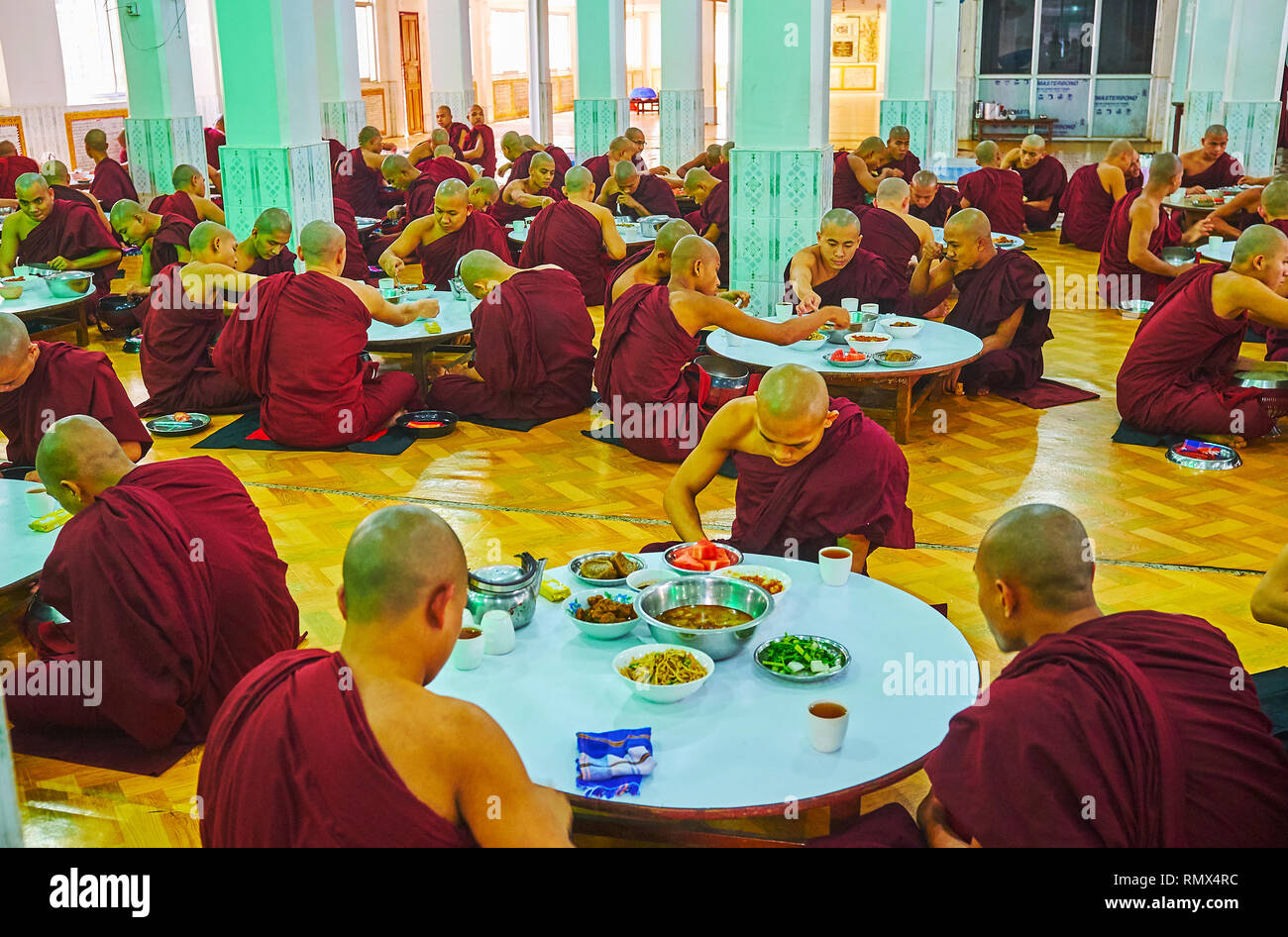 Dining hall in monastery hi-res stock photography and images - Alamy