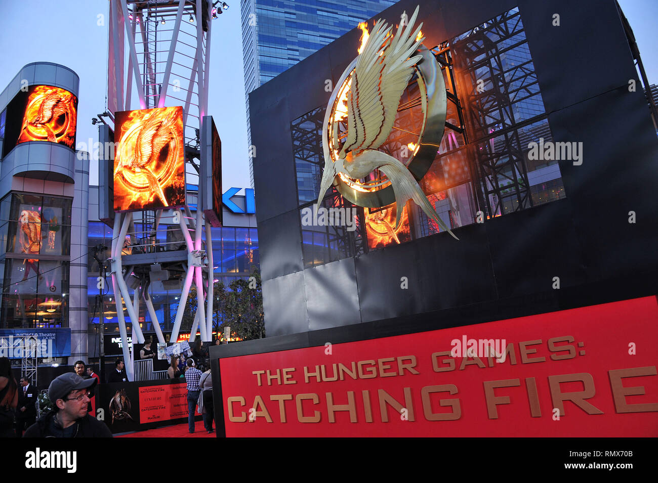 Catching fire event in hollywood life california hi-res stock ...
