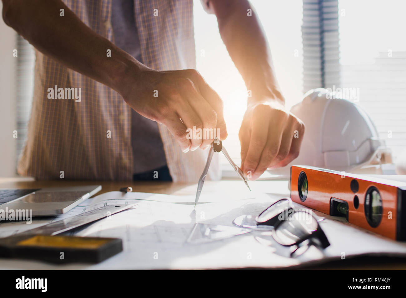 Architects drawings close up hi-res stock photography and images - Alamy