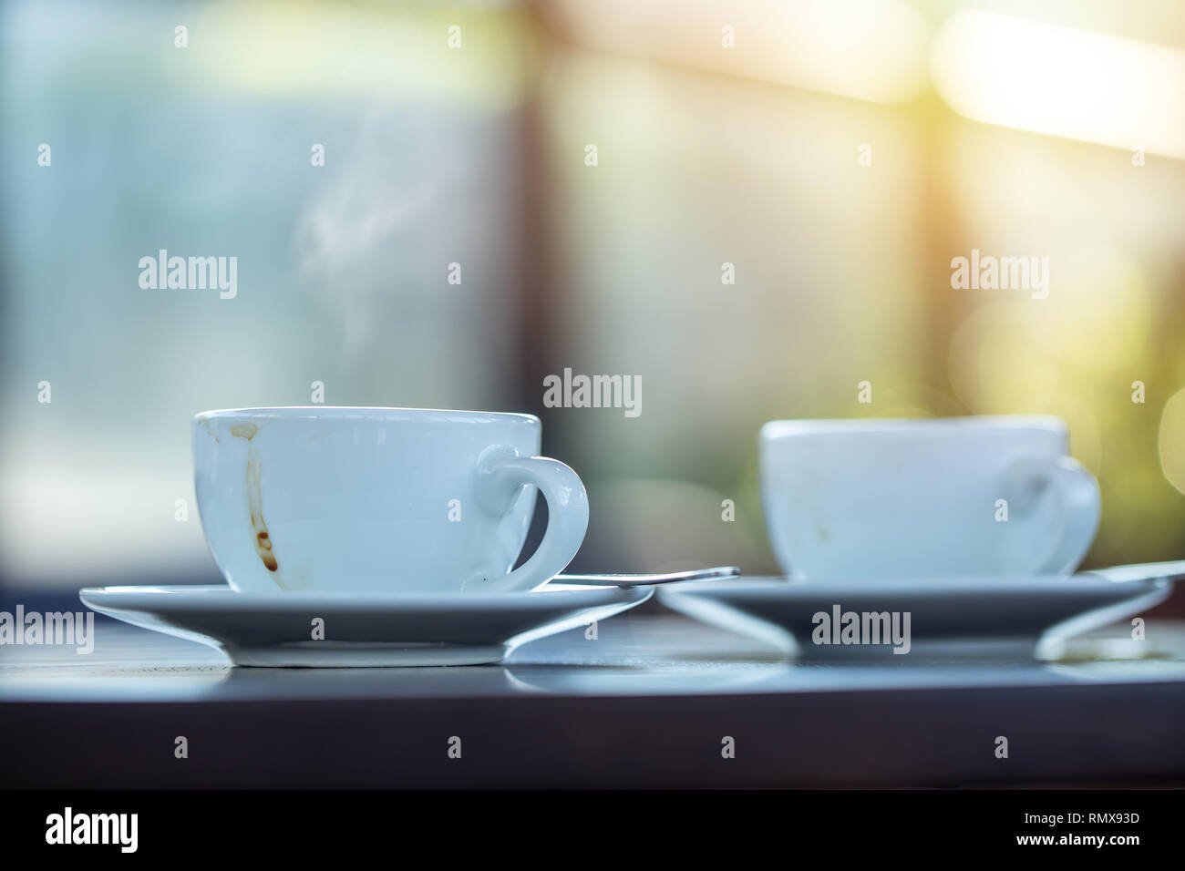 Two friends drinking coffee hi-res stock photography and images - Alamy