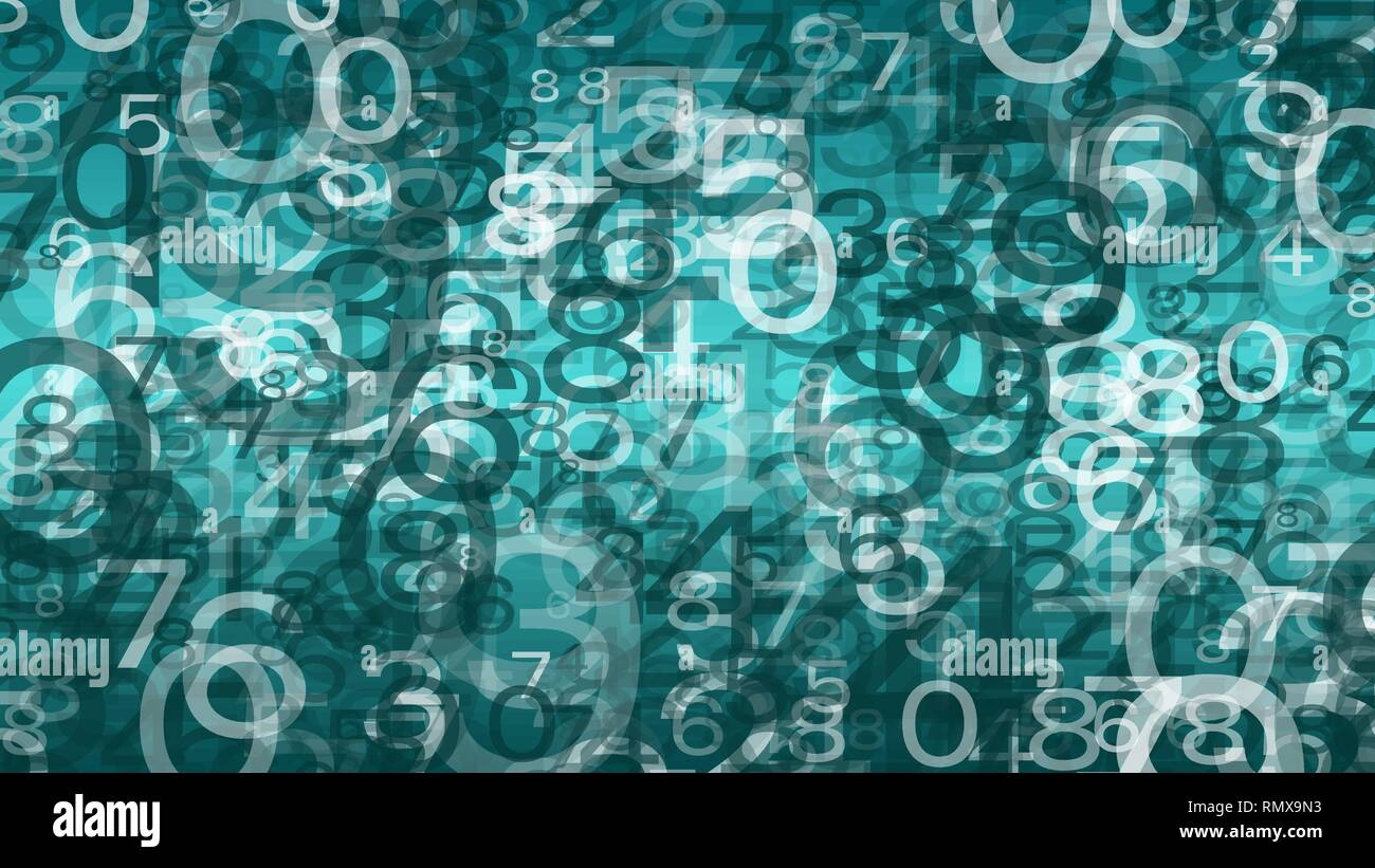 Numbers chaos, digital technology transformation Stock Vector Image ...