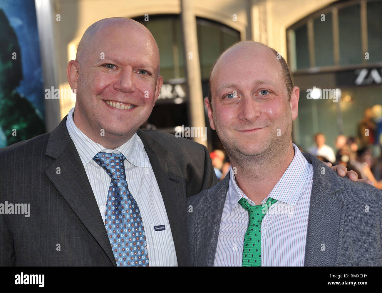 Michael Green, Marc Guggenheim, writers at the Green Lantern Premiere ...