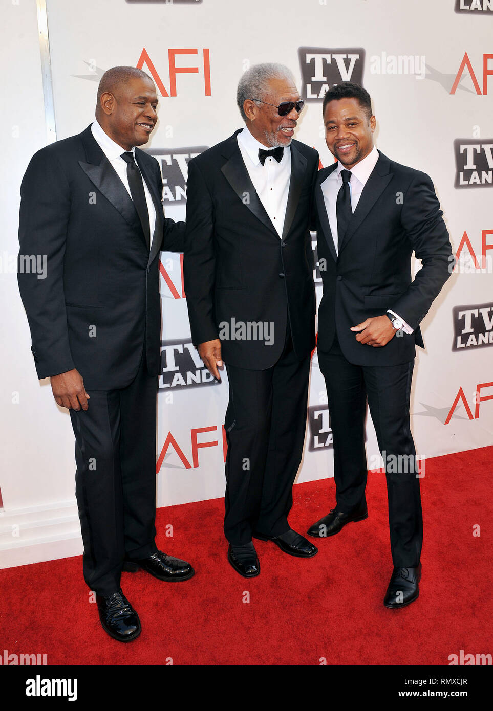 Morgan Freeman, Forest Whitaker, Cuba Gooding Jr at the AFI Honoring ...