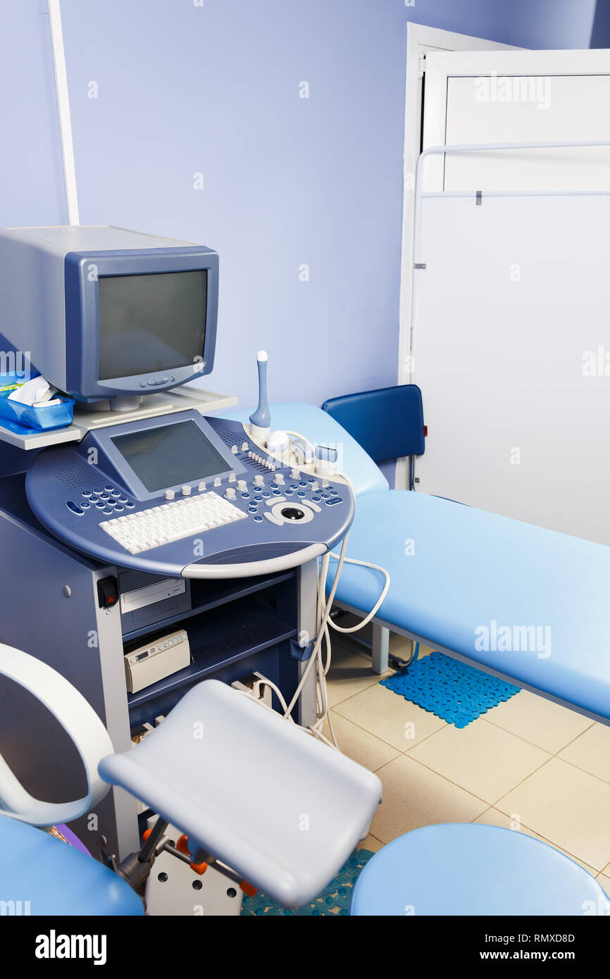 Medical ultrasound diagnostic machine ready to work Stock Photo - Alamy