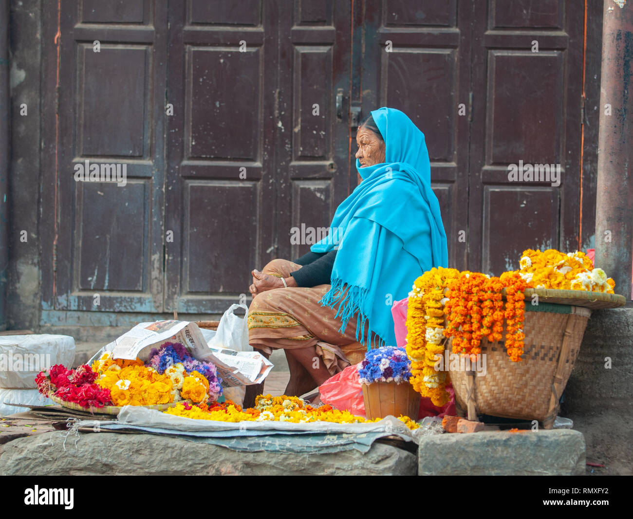 Nepalese woman traditional dress hi-res stock photography and images ...