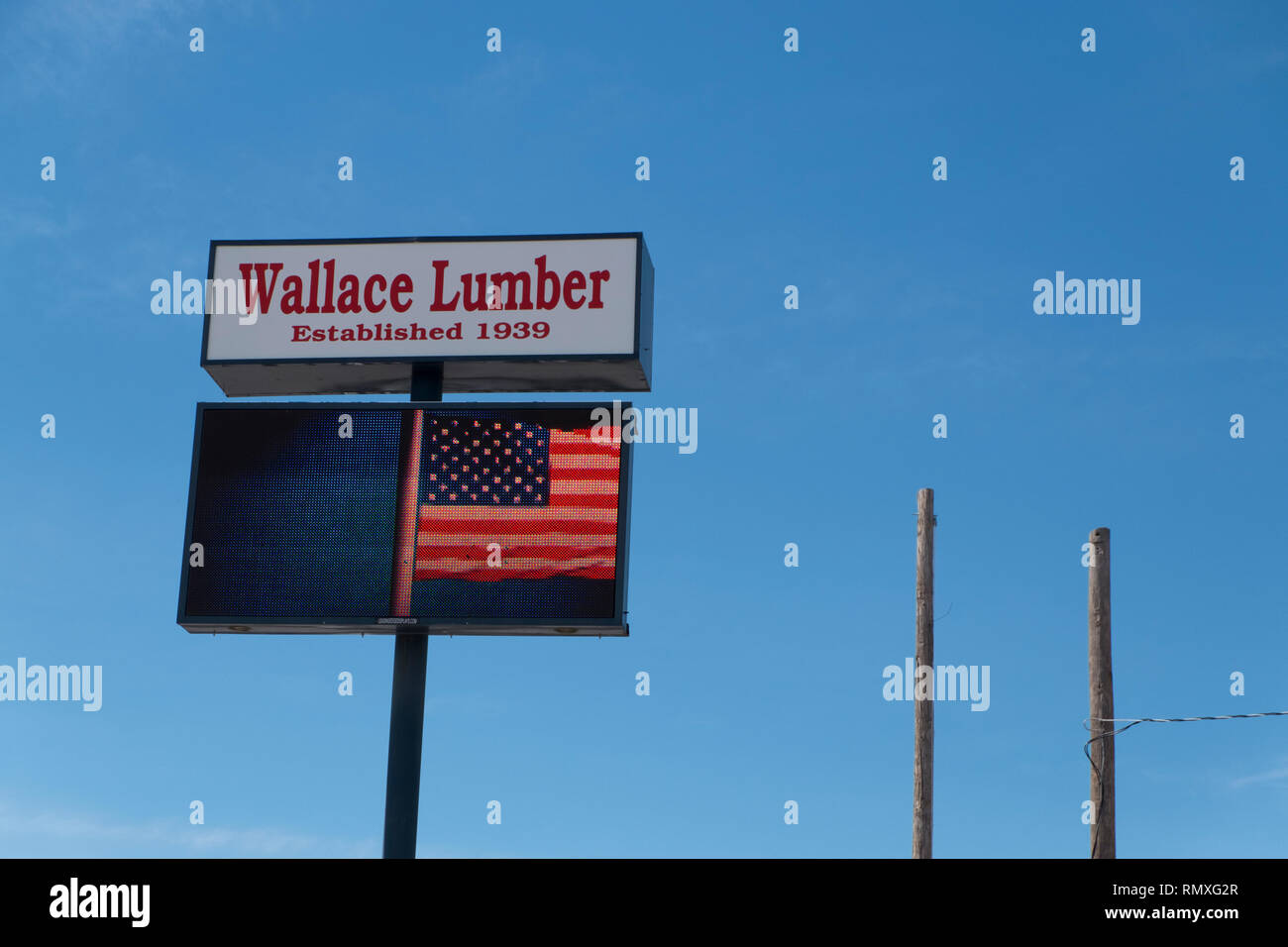 Wallace lumber sign hi-res stock photography and images - Alamy