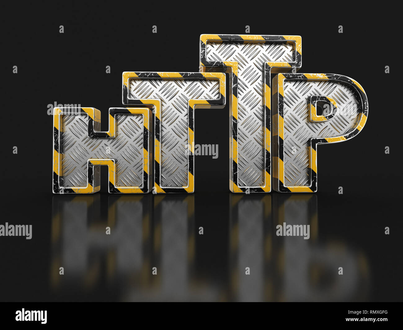 Metal http text. Image with clipping path Stock Photo - Alamy
