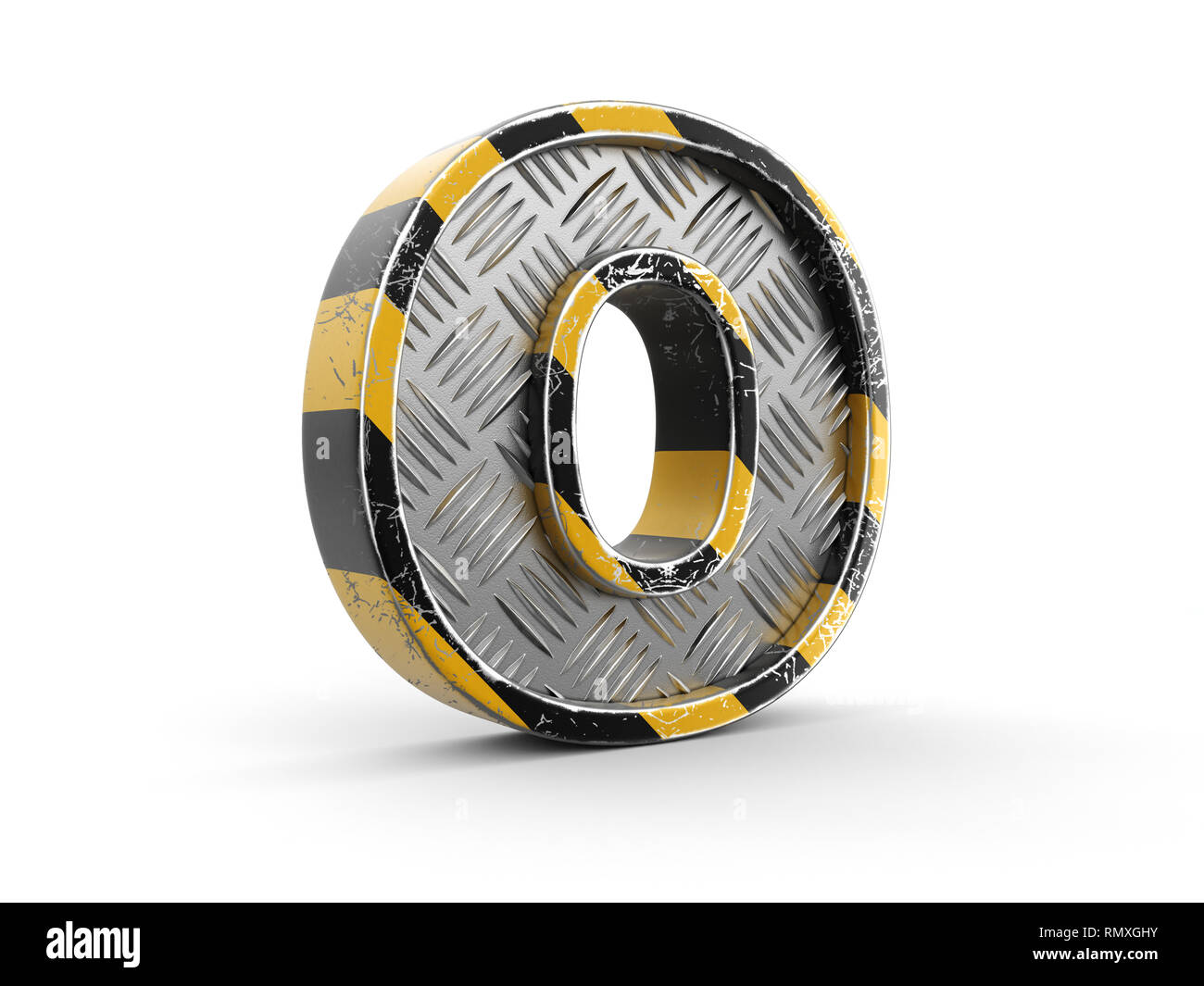 Yellow striped metallic font - letter. Image with clipping path Stock ...