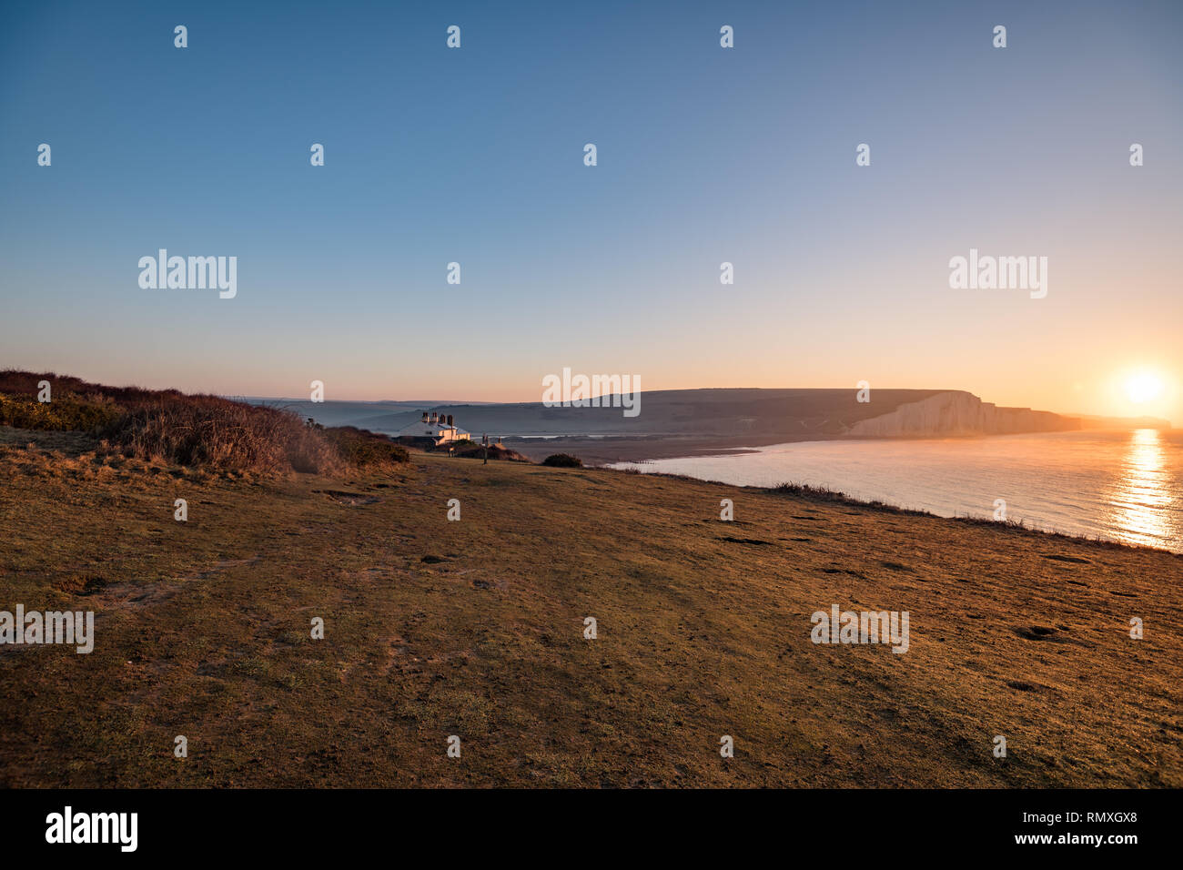 Sun rise at Seven sisters Stock Photo - Alamy
