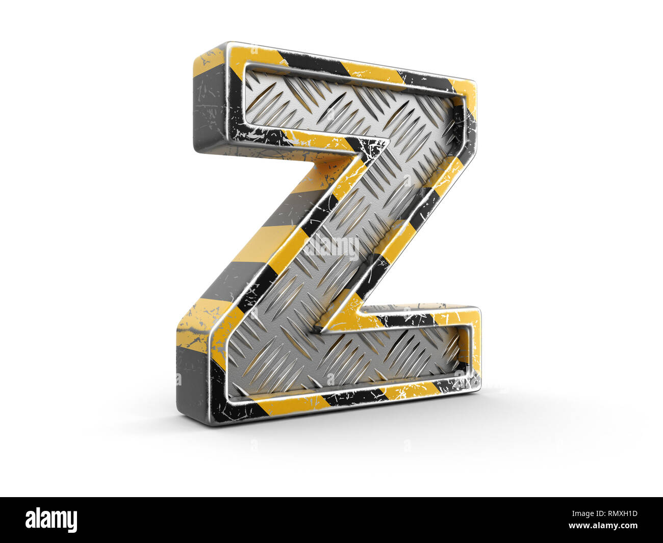 Yellow striped metallic font - letter. Image with clipping path Stock ...