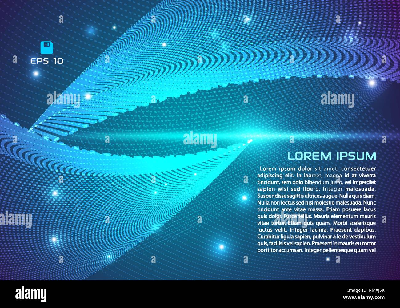 Vector abstract colorful background with dotted wave in blue color Stock Vector Image & Art - Alamy