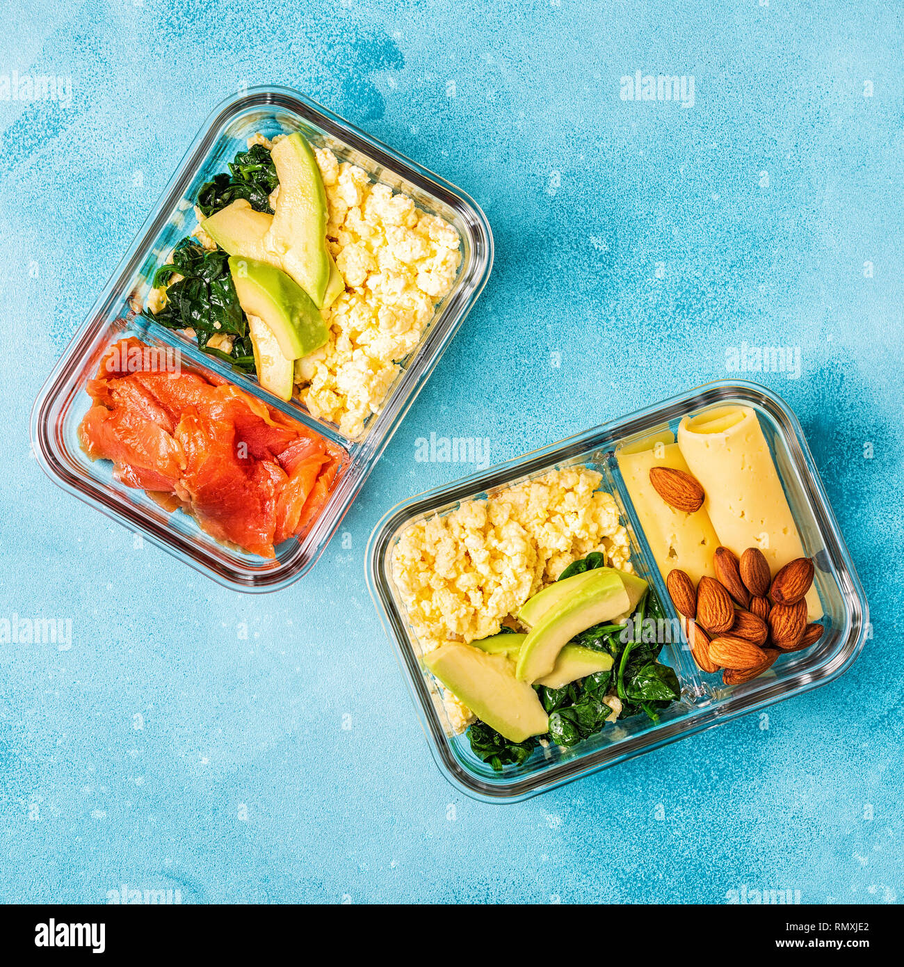 Healthy balanced lunch box, ketogenic diet lunch, home food for office ...