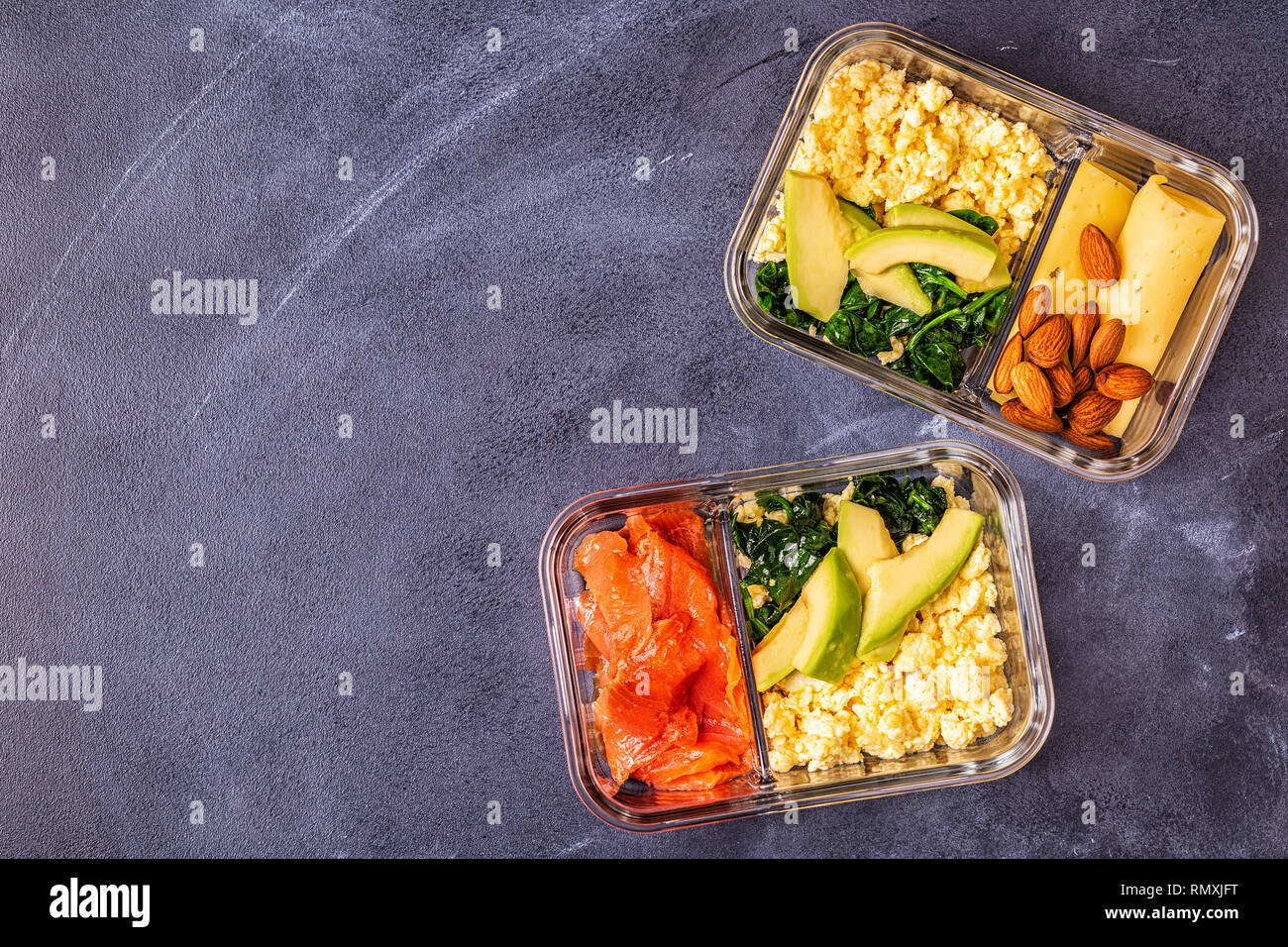 Healthy balanced lunch box, ketogenic diet lunch, home food for office ...