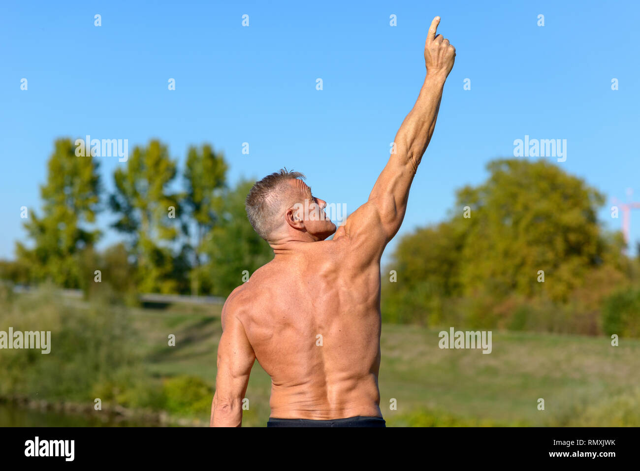 Person Pointing To The Sky