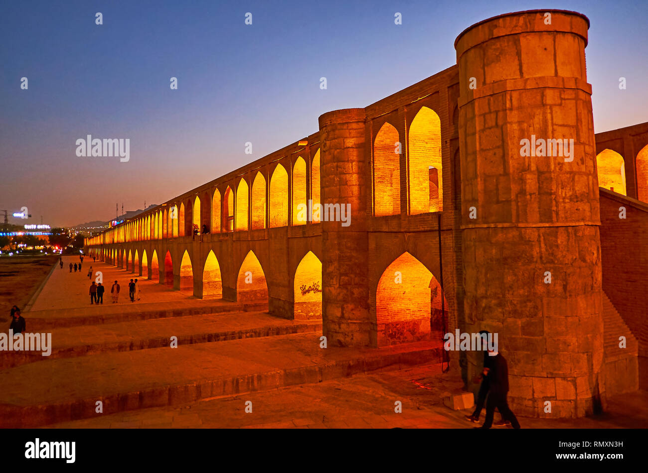 ISFAHAN, IRAN - OCTOBER 21, 2017: Siosepol bridge is perfect place to ...