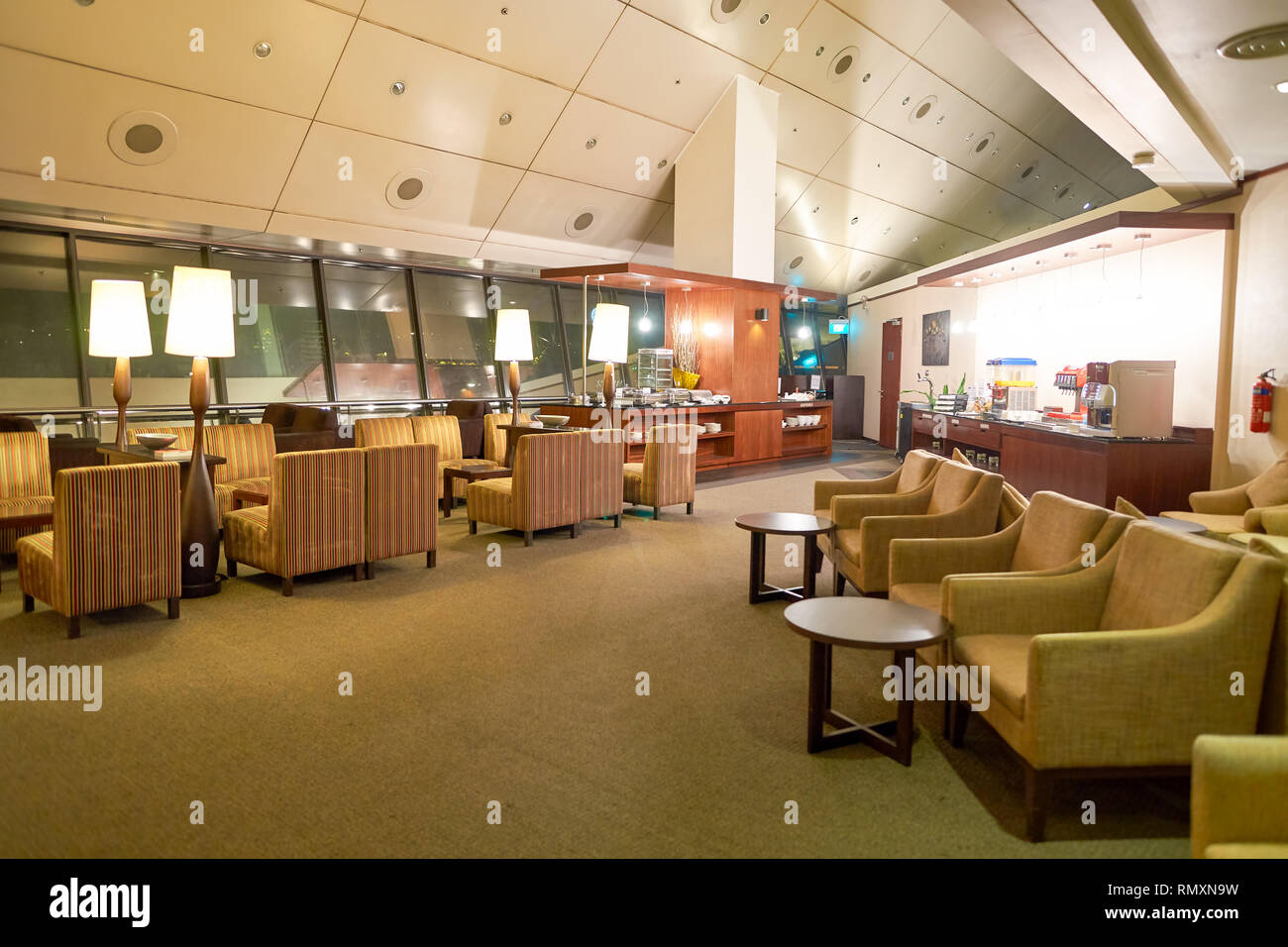 SINGAPORE - CIRCA AUGUST, 2016: interior of Ambassador Transit Lounge ...
