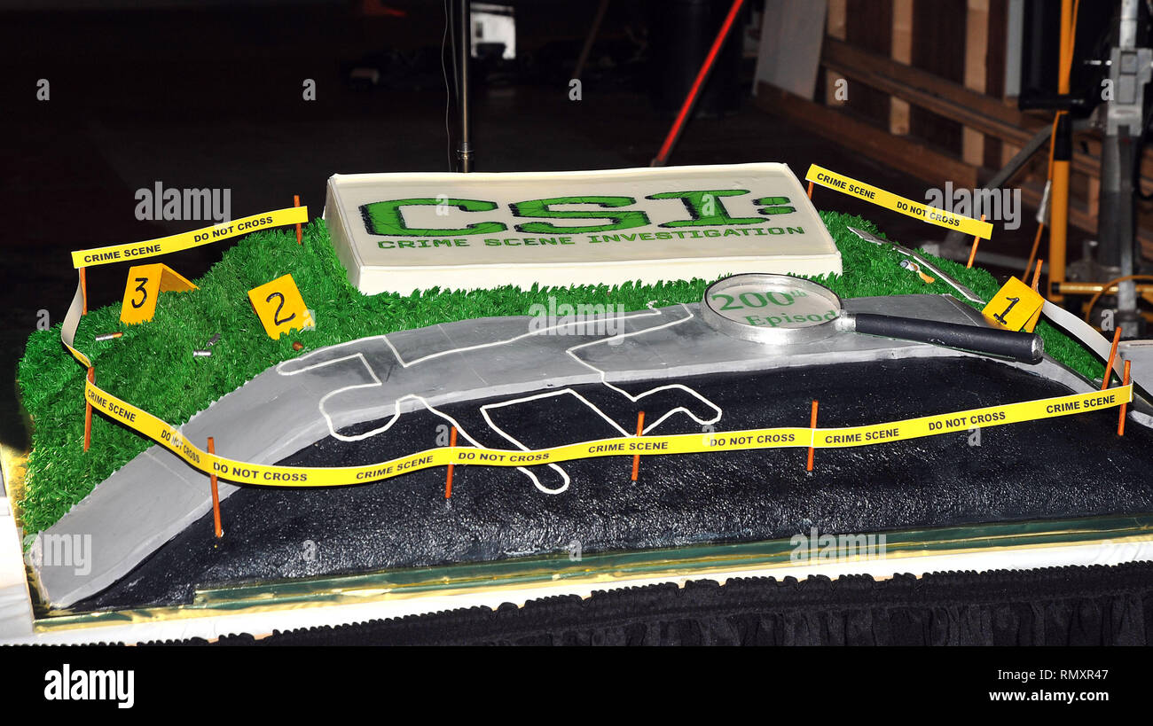 2009 200 episode cast of csi cake hi-res stock photography and images ...