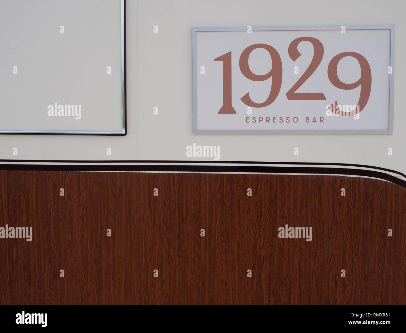 1929 Espresso Bar Sign Stock Photo - Alamy