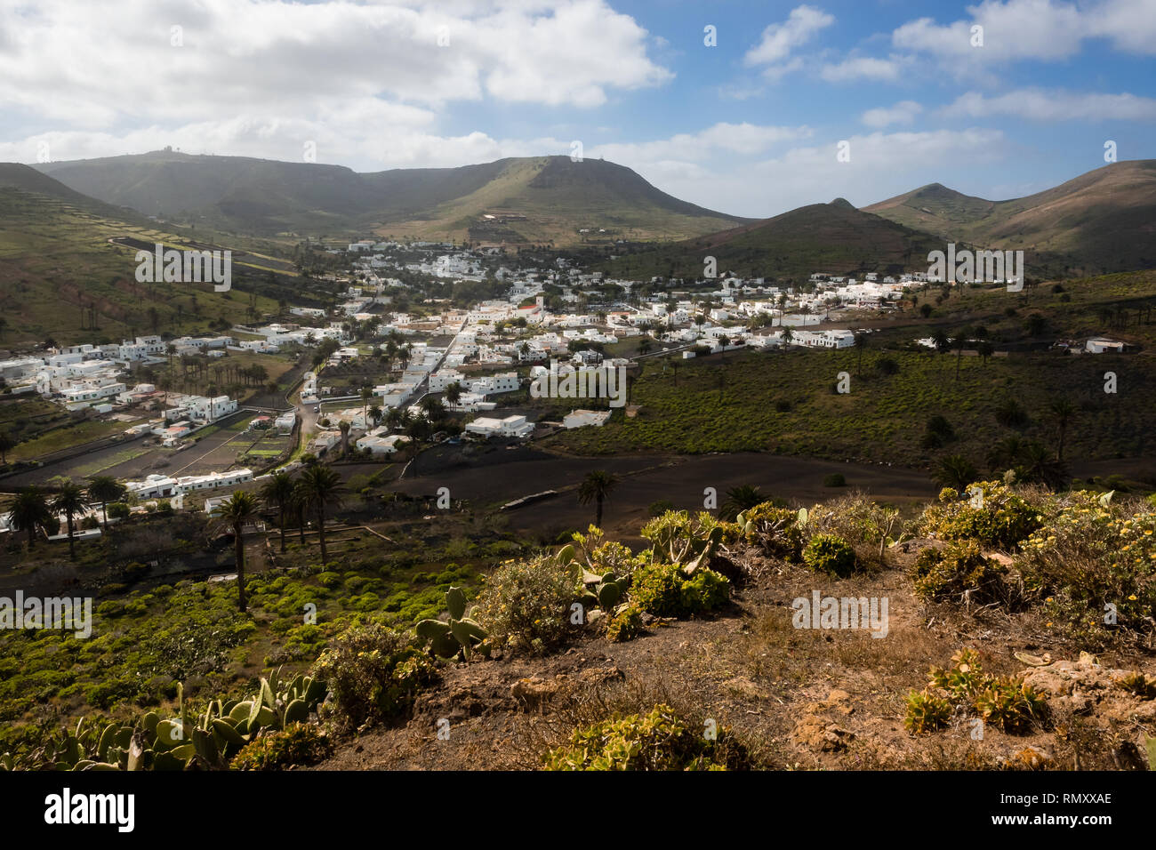 Haria village lanzarote palm house hi-res stock photography and images ...