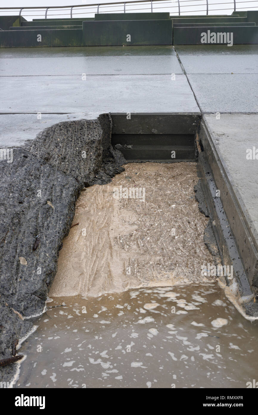 Concrete sloping revetment under repair hi-res stock photography and ...