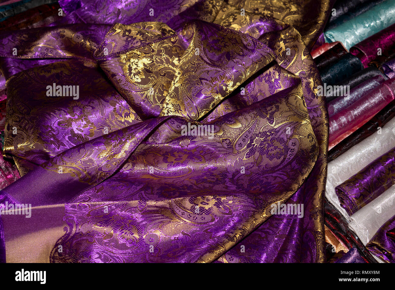 Cambodia, Phnom Penh, Koh Dach, Silk Island traditional weaving centre ...