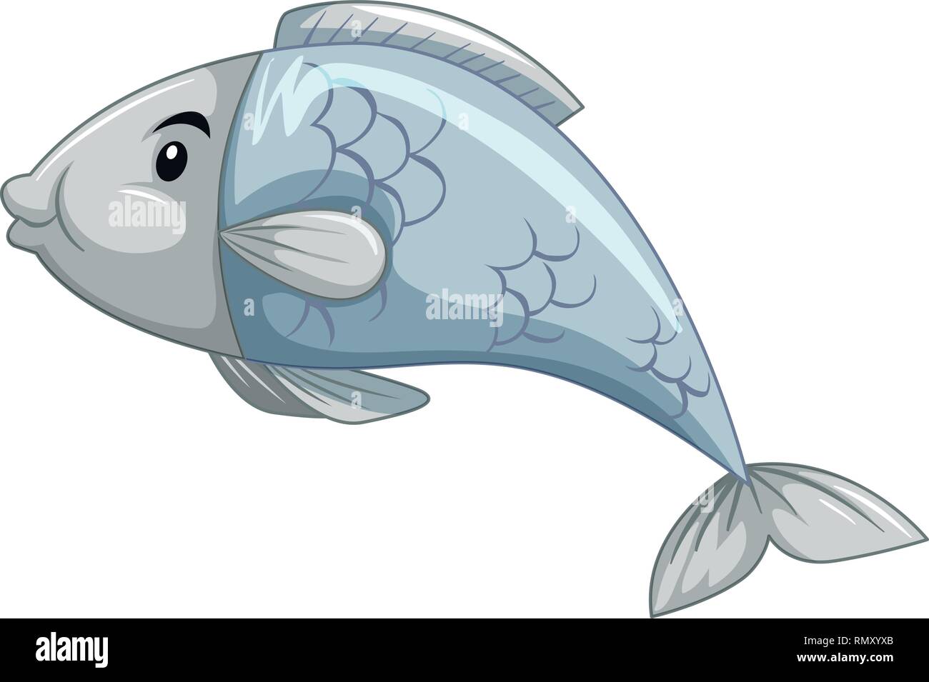 A cartoon simple fish illustration Stock Vector Image & Art - Alamy