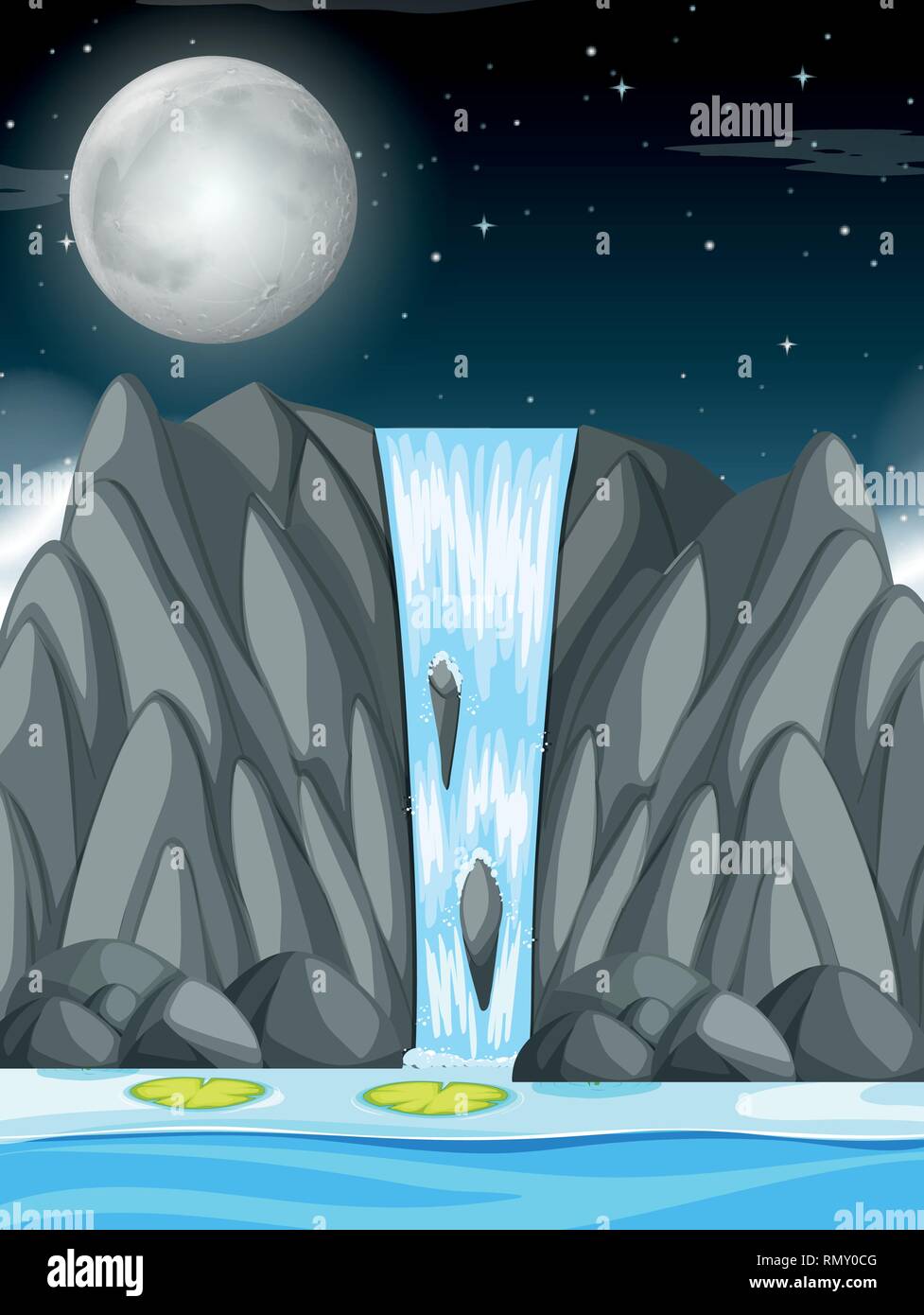 Star water lily Stock Vector Images - Alamy