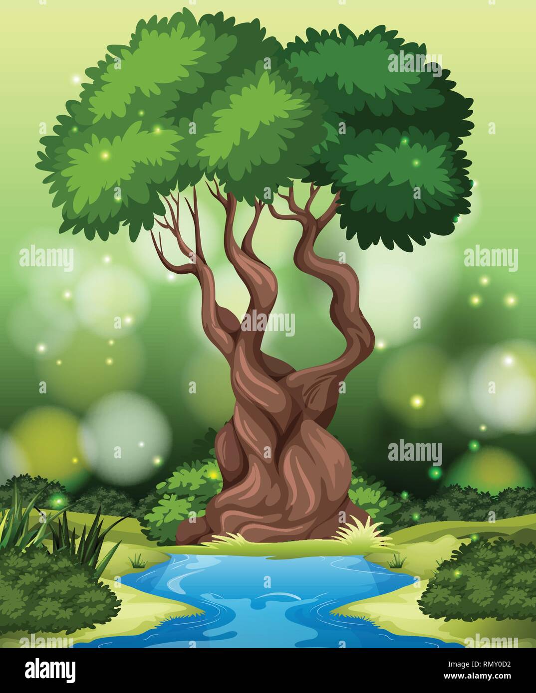 A tropical rainforest background illustration Stock Vector Image & Art ...