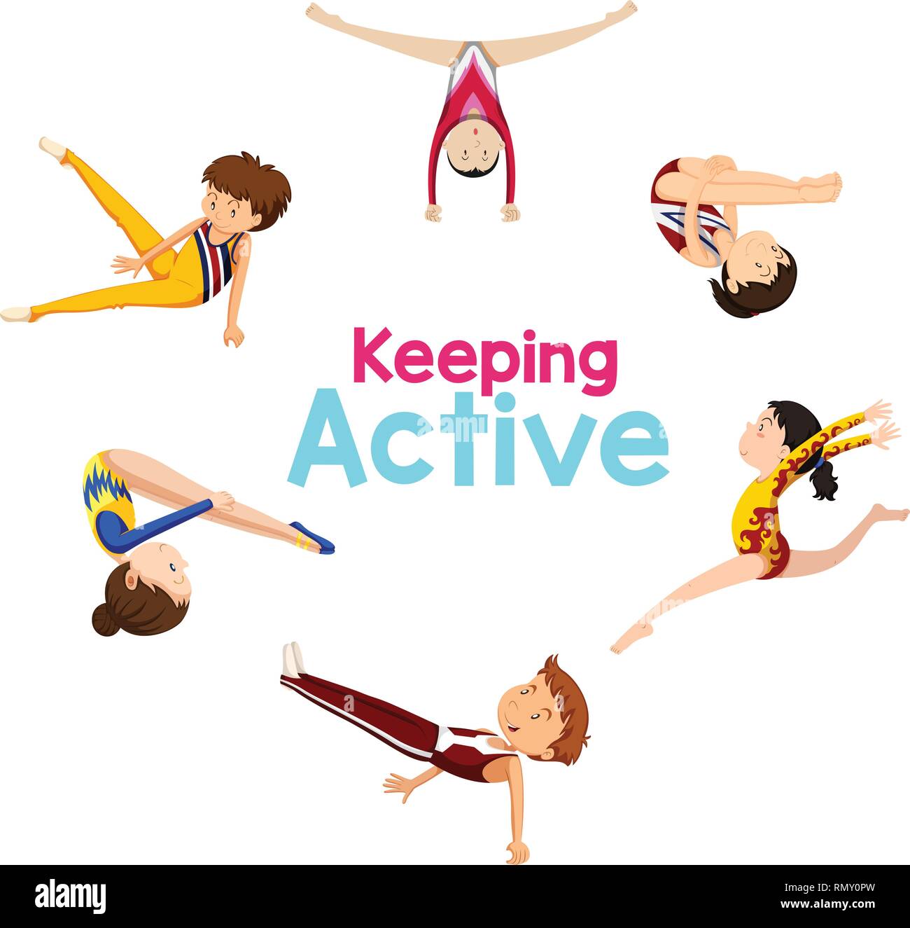 Gymnast clipart hi-res stock photography and images - Alamy