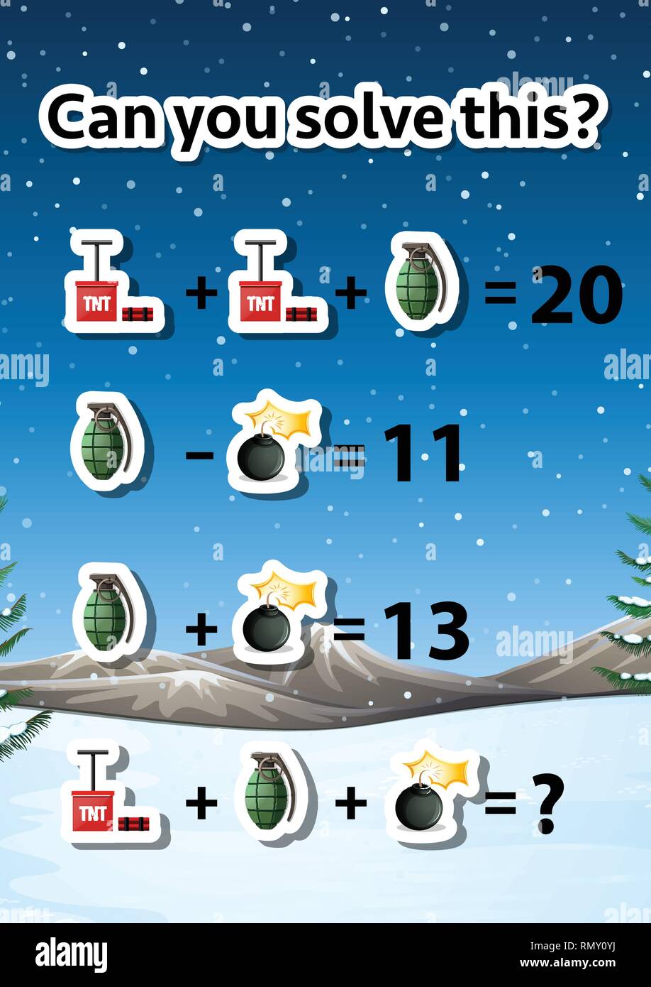 Can you solve this illustration Stock Vector Image & Art - Alamy