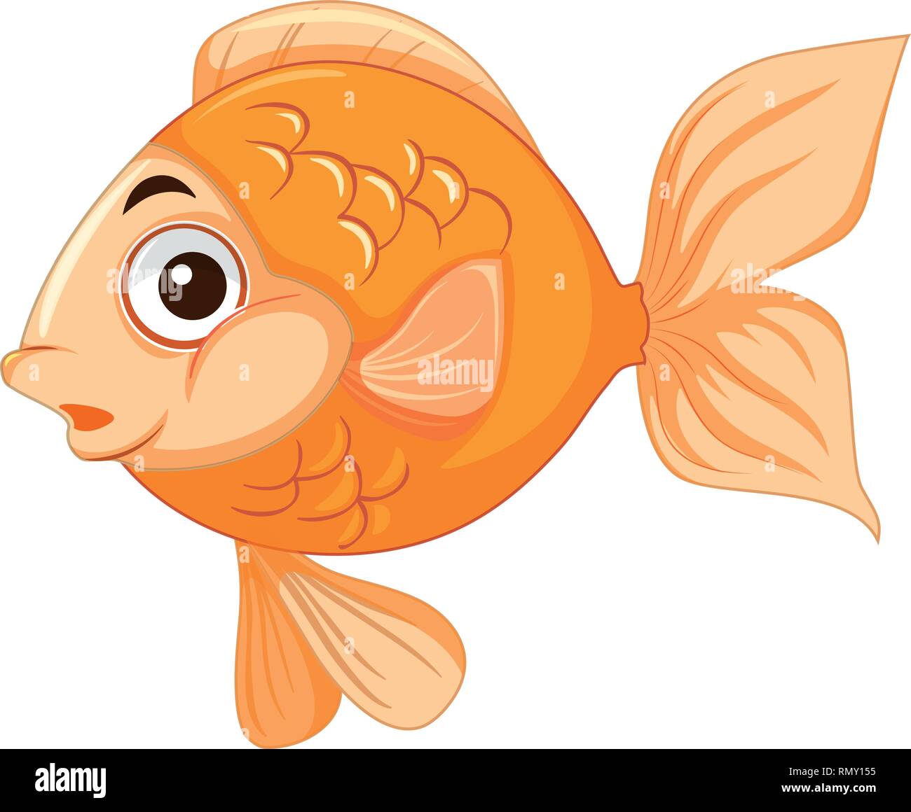 A cute goldfish character illustration Stock Vector Image & Art - Alamy