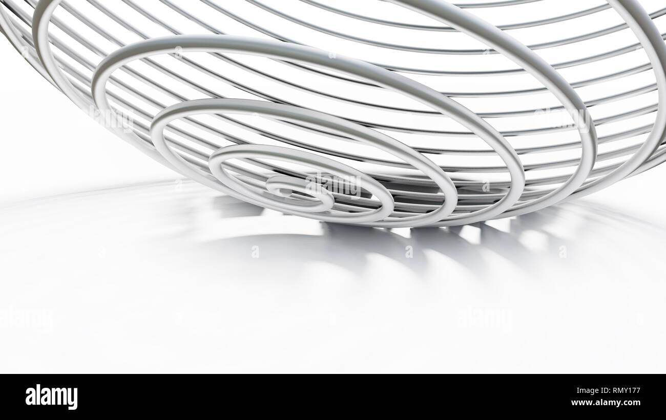 Abstract spiral sphere with shadow Stock Photo - Alamy