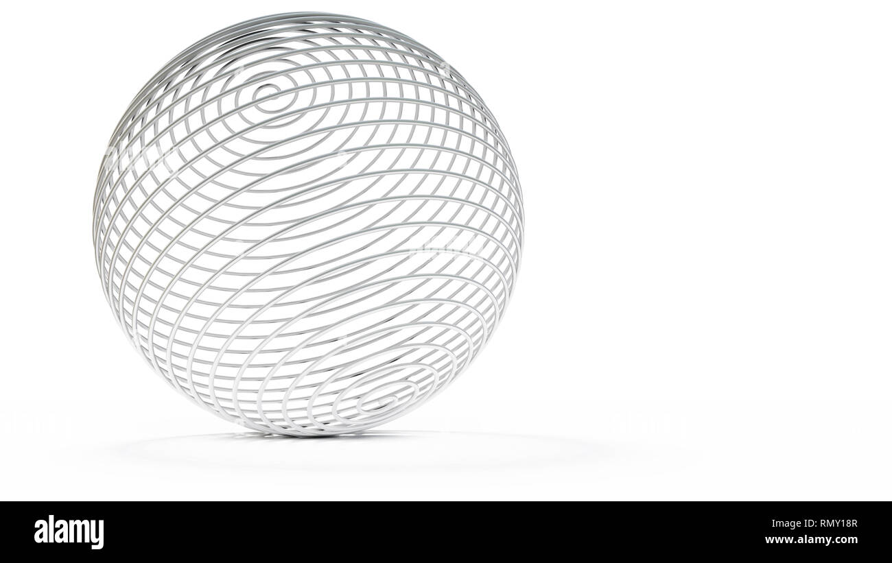 Abstract spiral sphere with shadow Stock Photo - Alamy