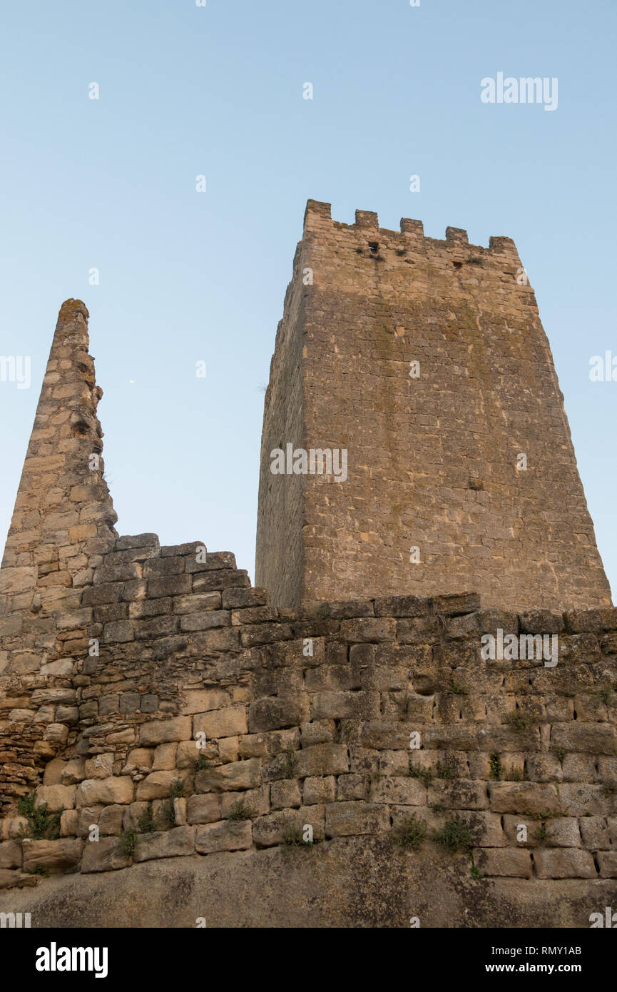 The tower of the medieval castle of Peratallada in the heart of Costa ...