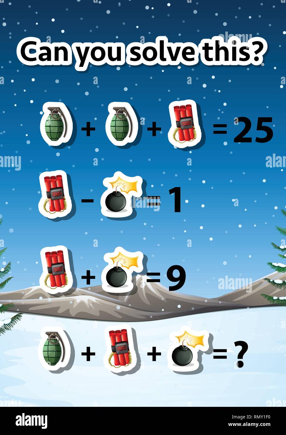 Can you solve this illustration Stock Vector Image & Art - Alamy