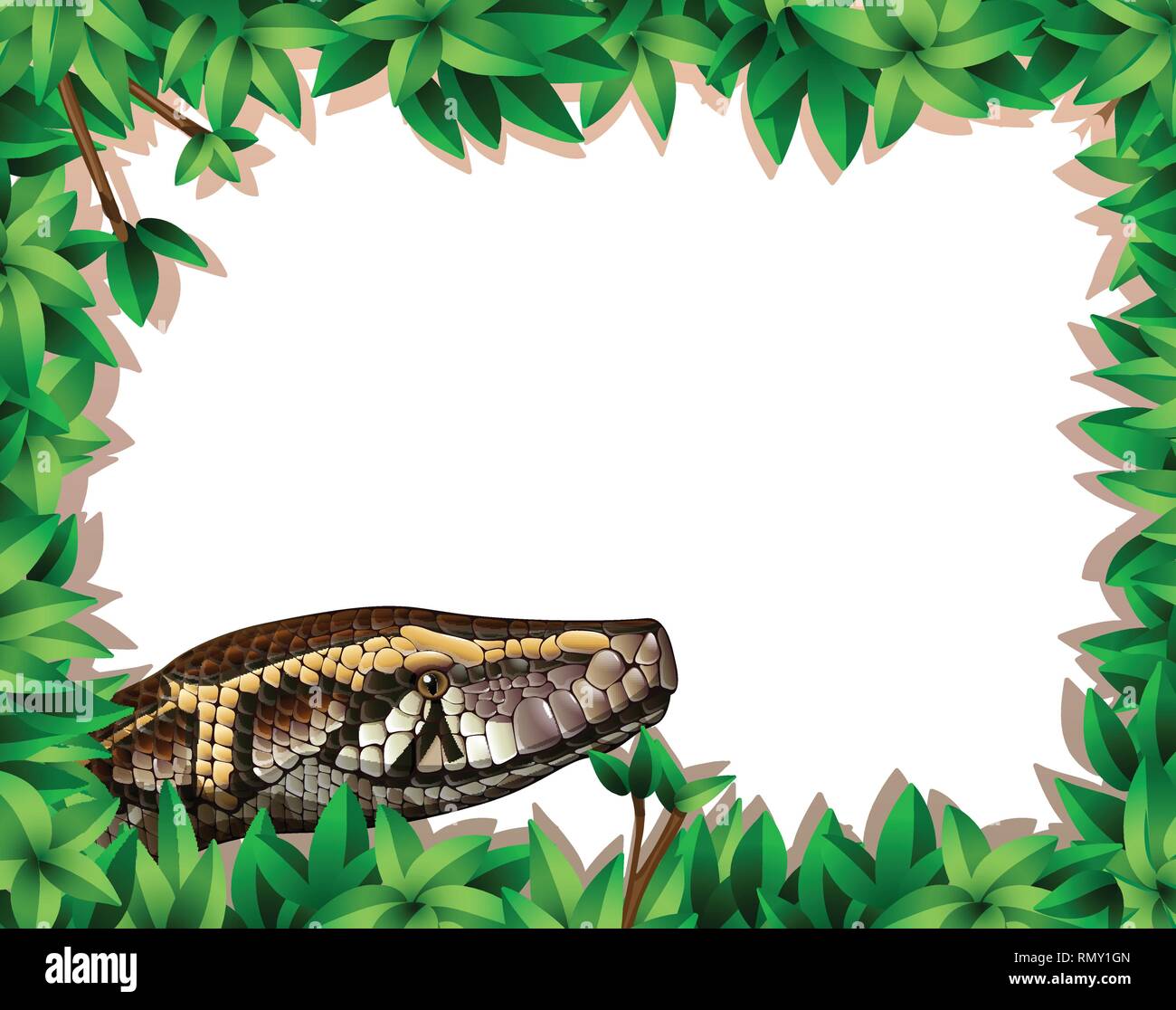 A snake in nature frame illustration Stock Vector Image & Art - Alamy
