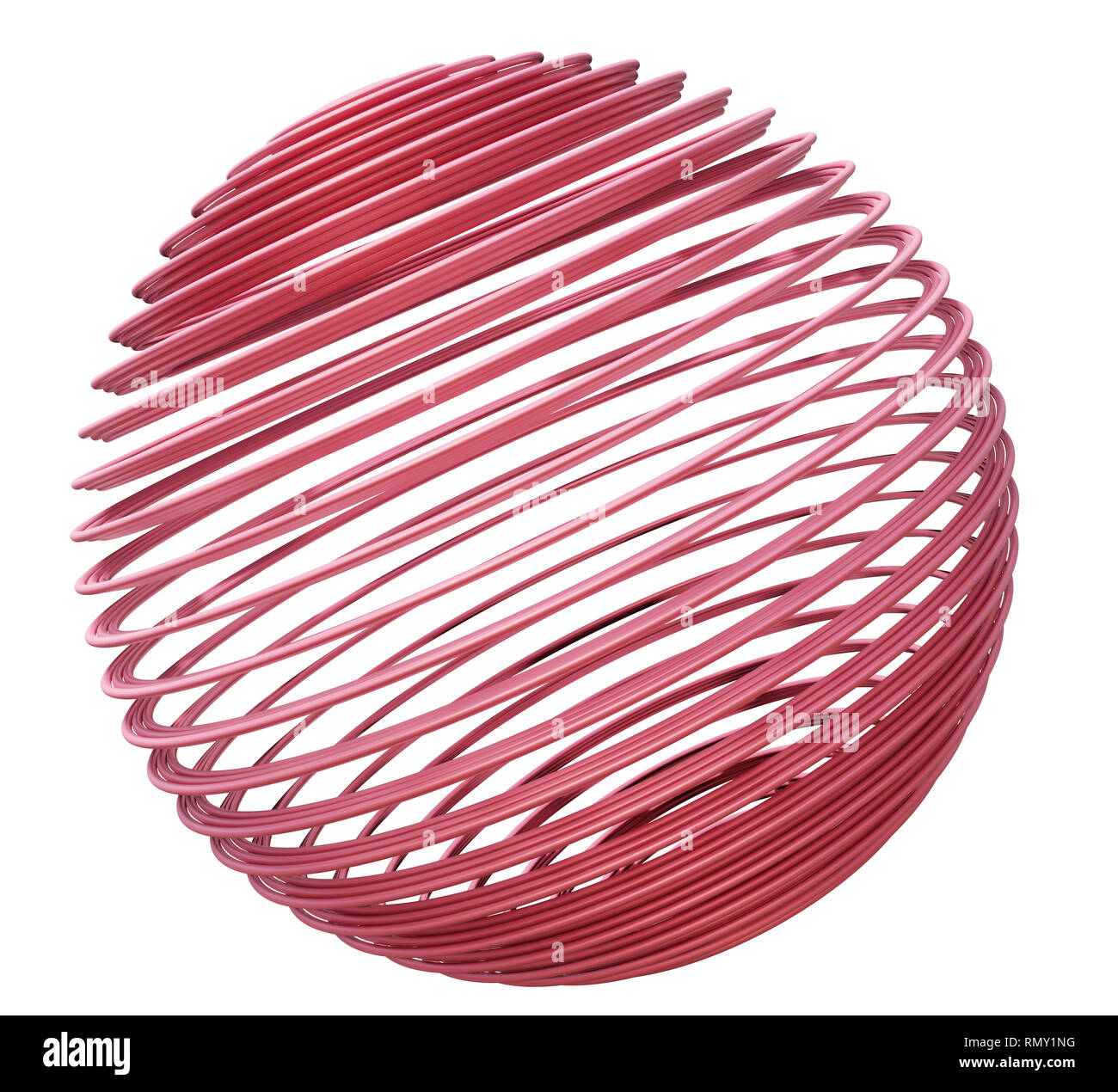 Abstract pink spiral sphere Stock Photo - Alamy