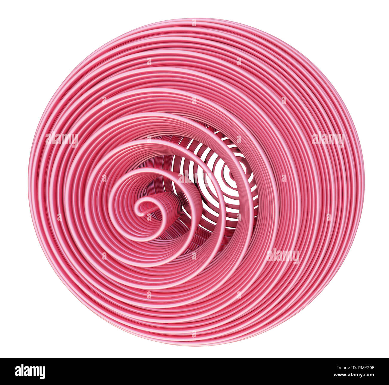 Abstract pink spiral sphere Stock Photo - Alamy