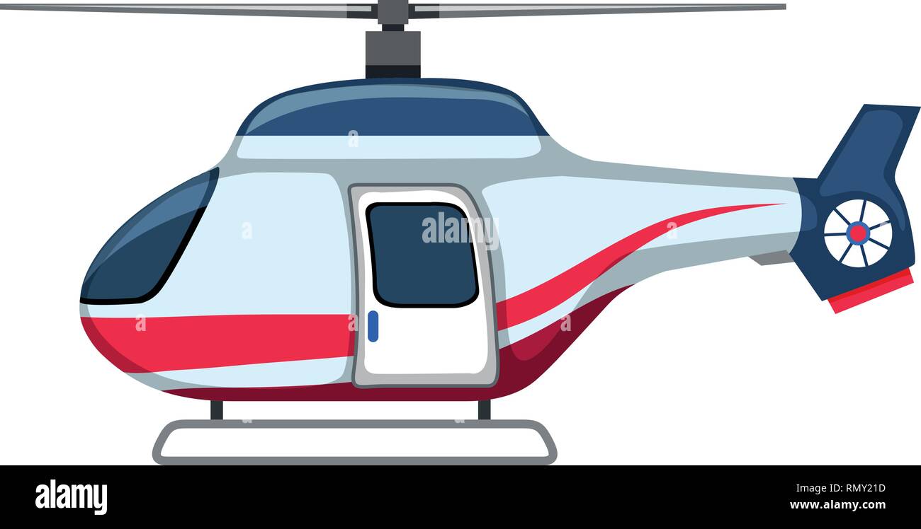 A cartoon helicopter on white background illustration Stock Vector ...