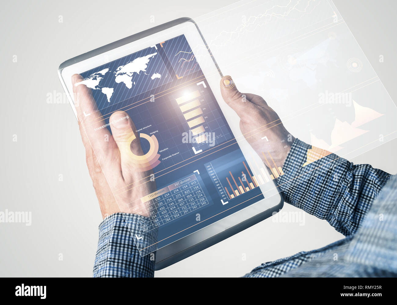 Concept of global connection and interaction interface on notebook ...